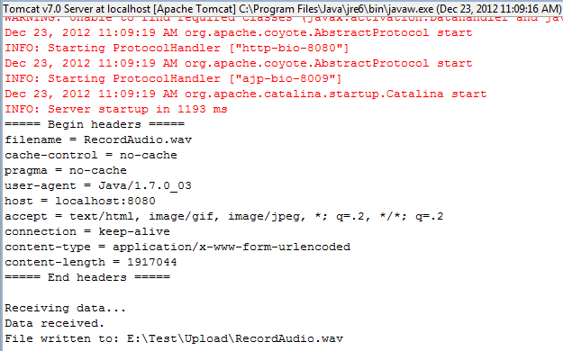 How To Upload File To Java Servlet Without Using Html Form